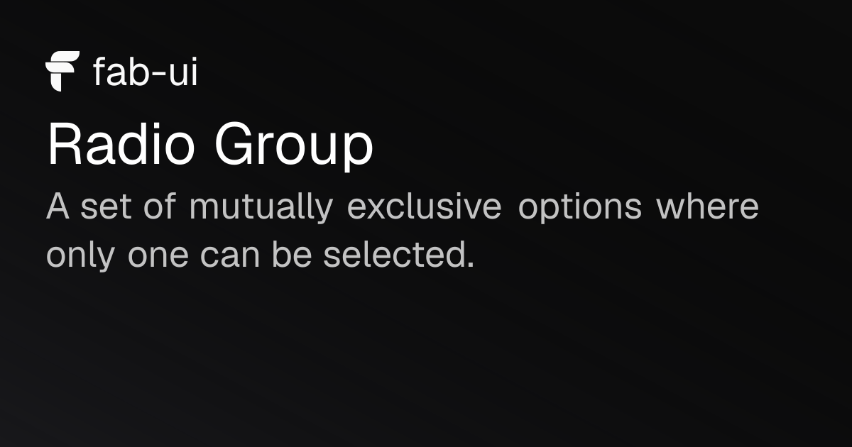 Radio Group